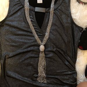Cache | Tops | Cache Metallic Top Necklace | Poshmark